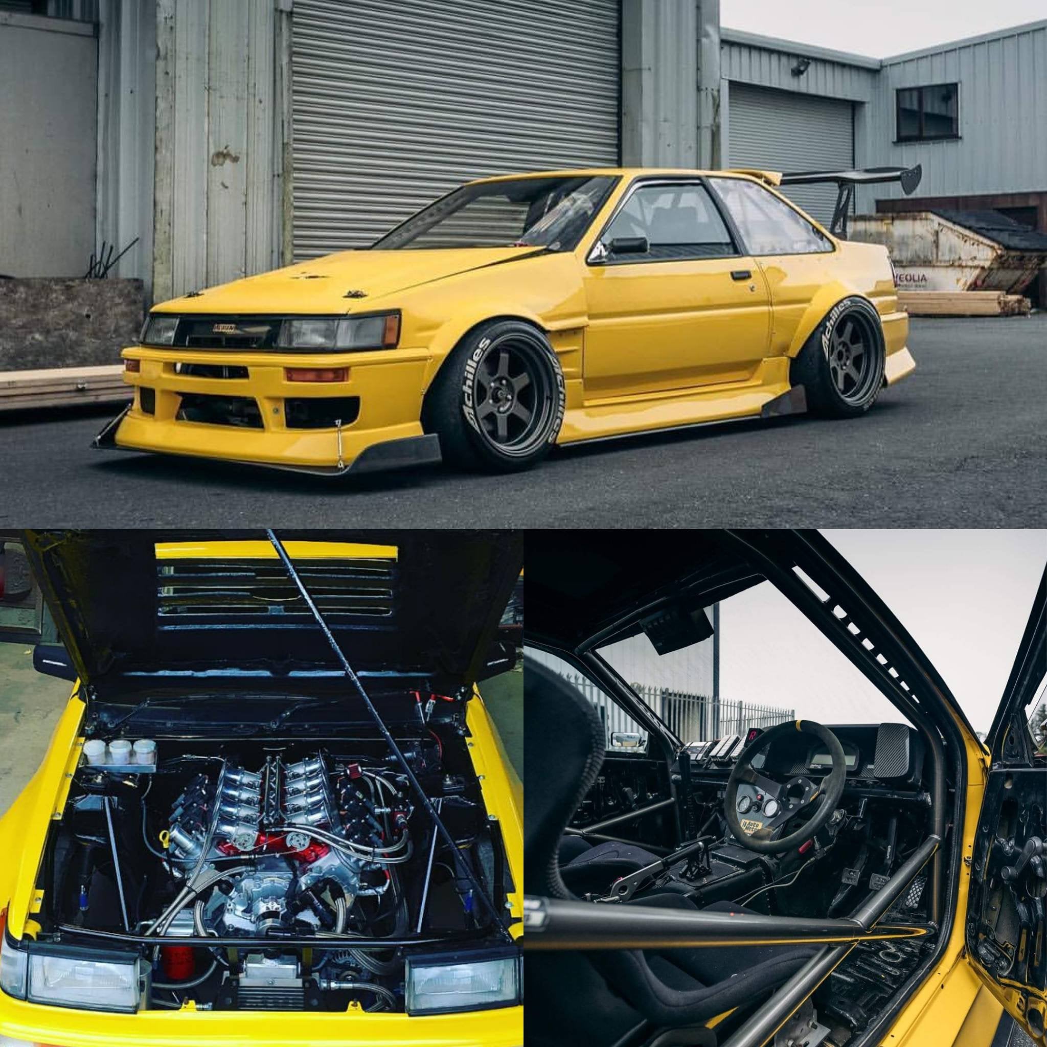 Good morning. Here is a LS2 powered Toyota AE86 that does drifty-doos ...