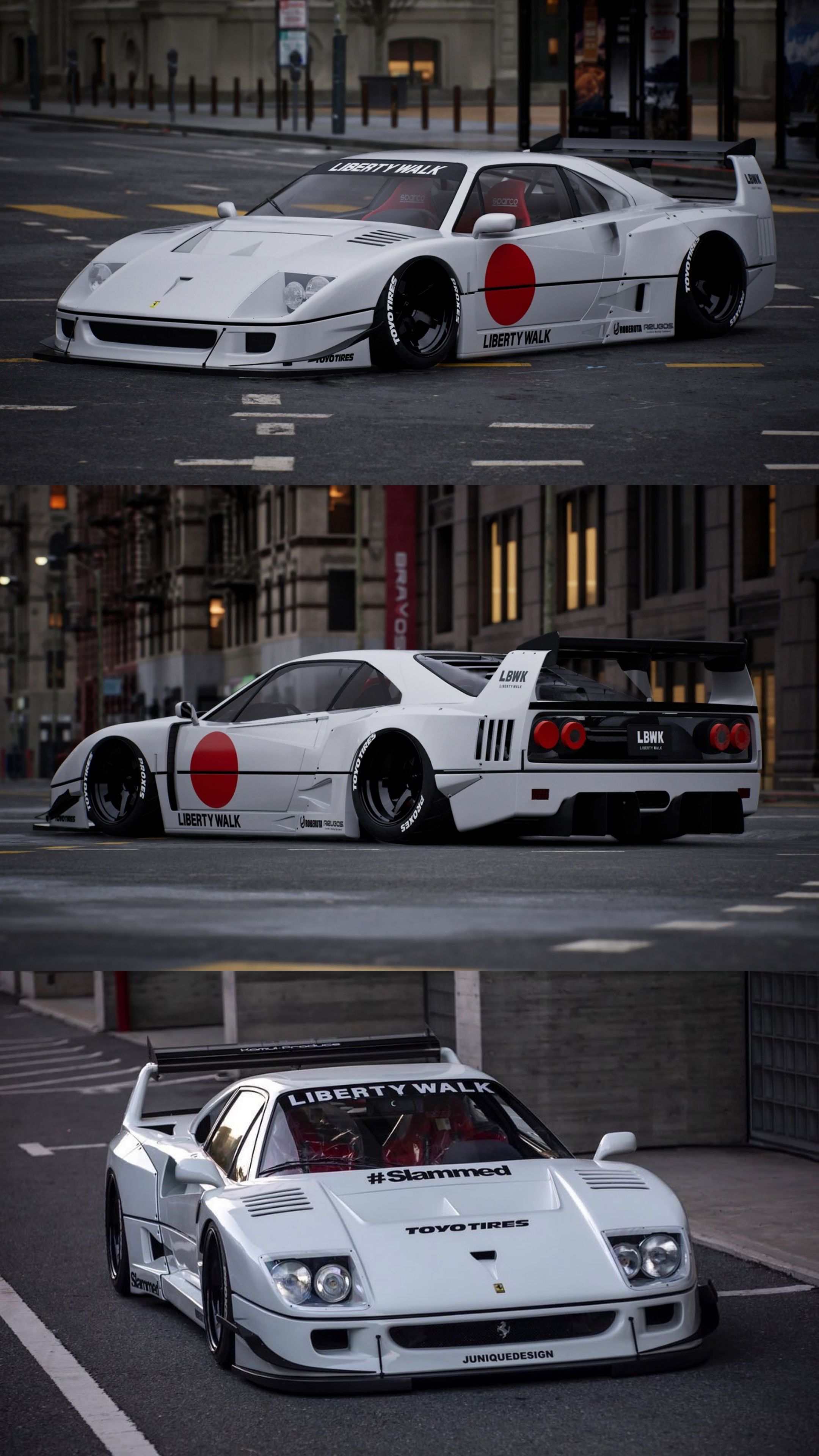 Liberty Walk widebody Ferrari F40 [2160x3840] - EVSHIFT