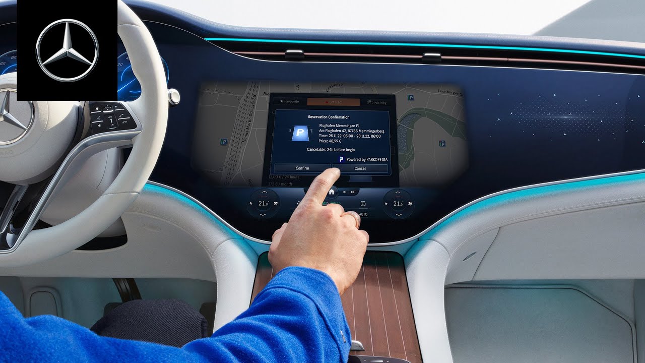 Parking Reservation via Mercedes-Benz Infotainment System - EVSHIFT