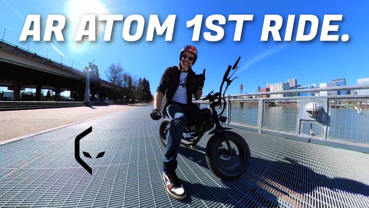 Alien Rides ATOM Mini Electric Bike! 1st Ride & Reactions | RAW POV ...