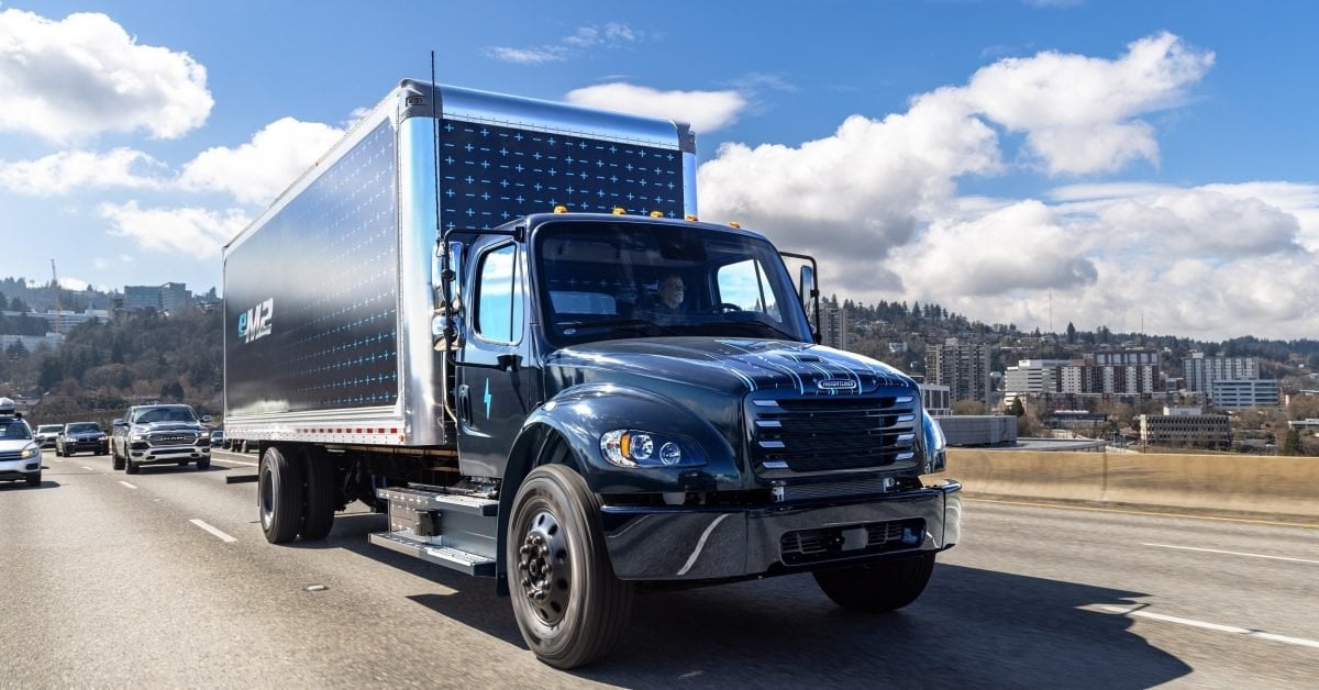 Daimler's first two eM2 electric box trucks have officially hit the ...