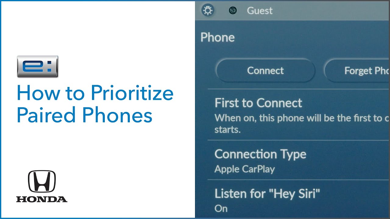 Honda Prologue I How to Prioritize Paired Phones - EVSHIFT