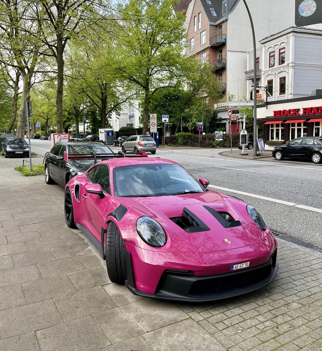 Ruby Star [Porsche 992 GT3 RS] seen today in Hamburg. - EVSHIFT