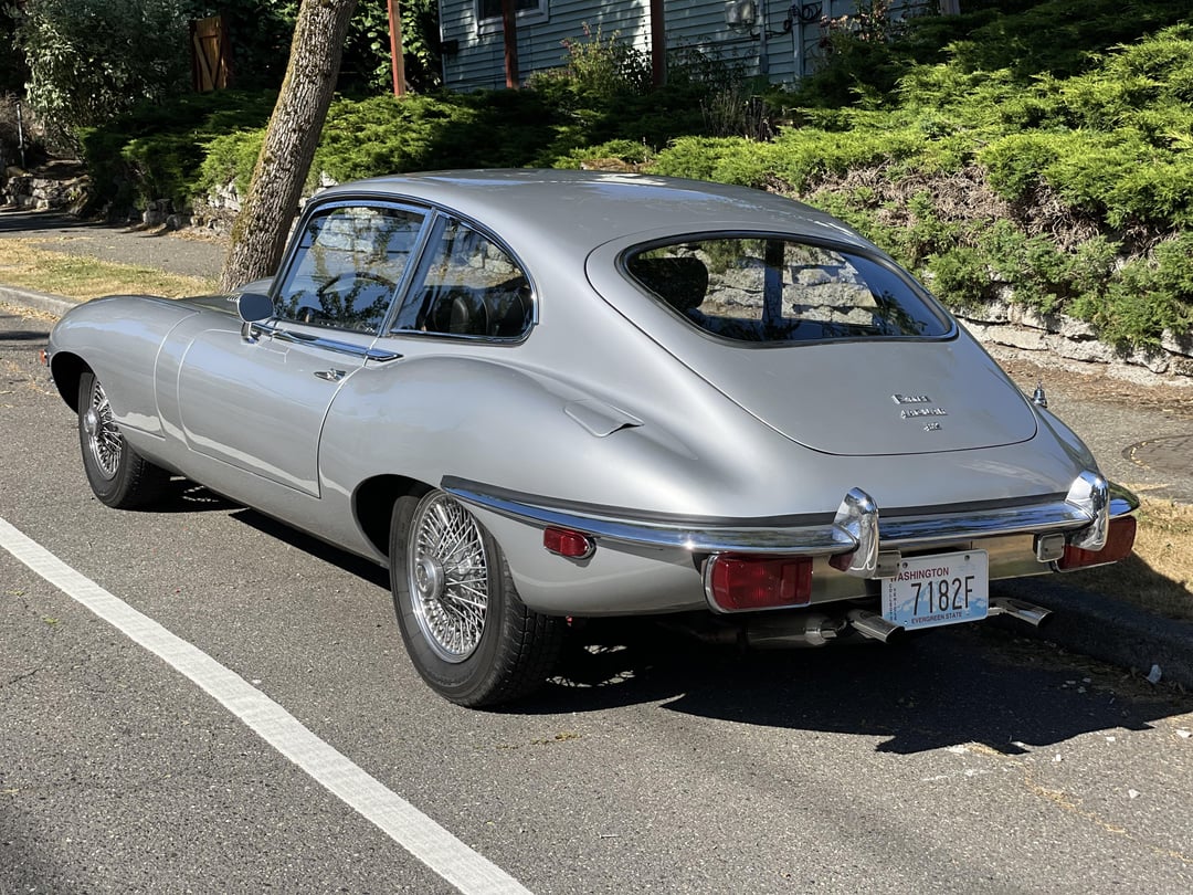 Finally caught the [Jaguar E-Type] in my neighborhood uncovered. Real ...