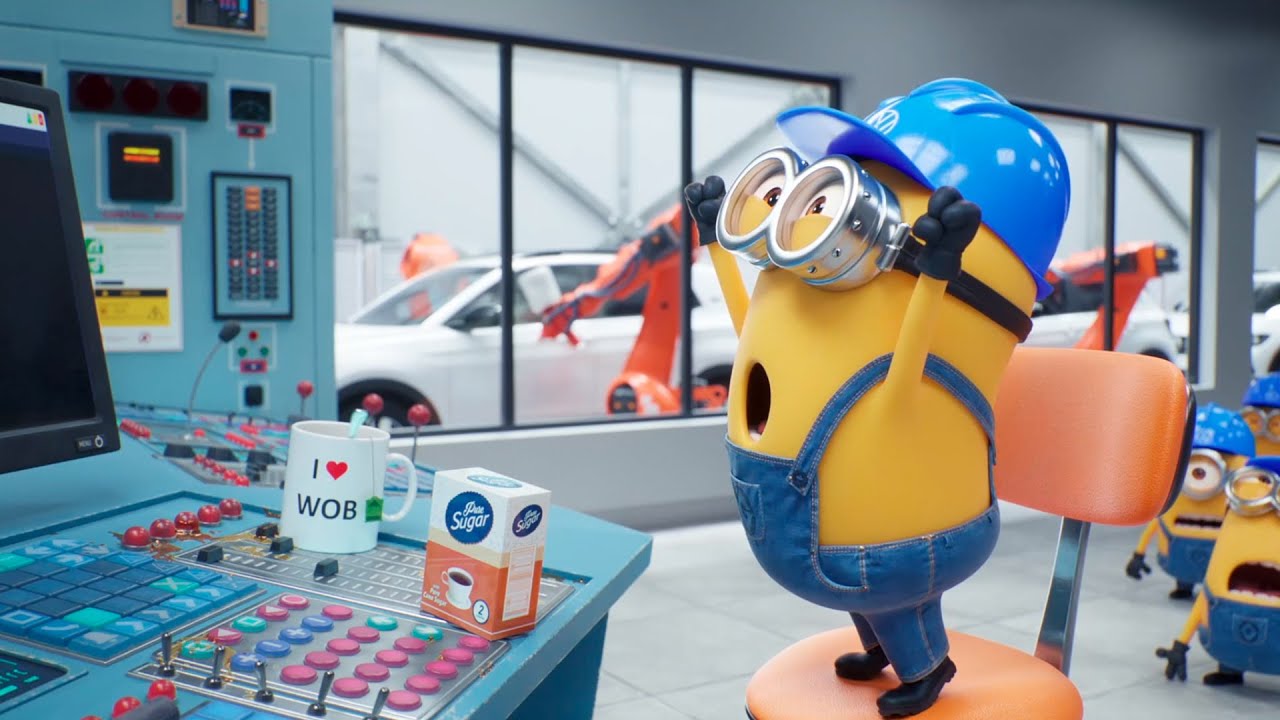 The Minions from Despicable Me 4 and the German Soccer Team celebrate ...