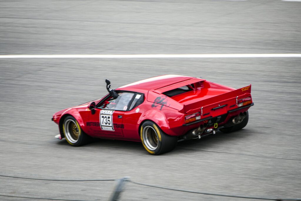 DeTomaso Pantera at the Nürburgring racing against various DTM classics ...