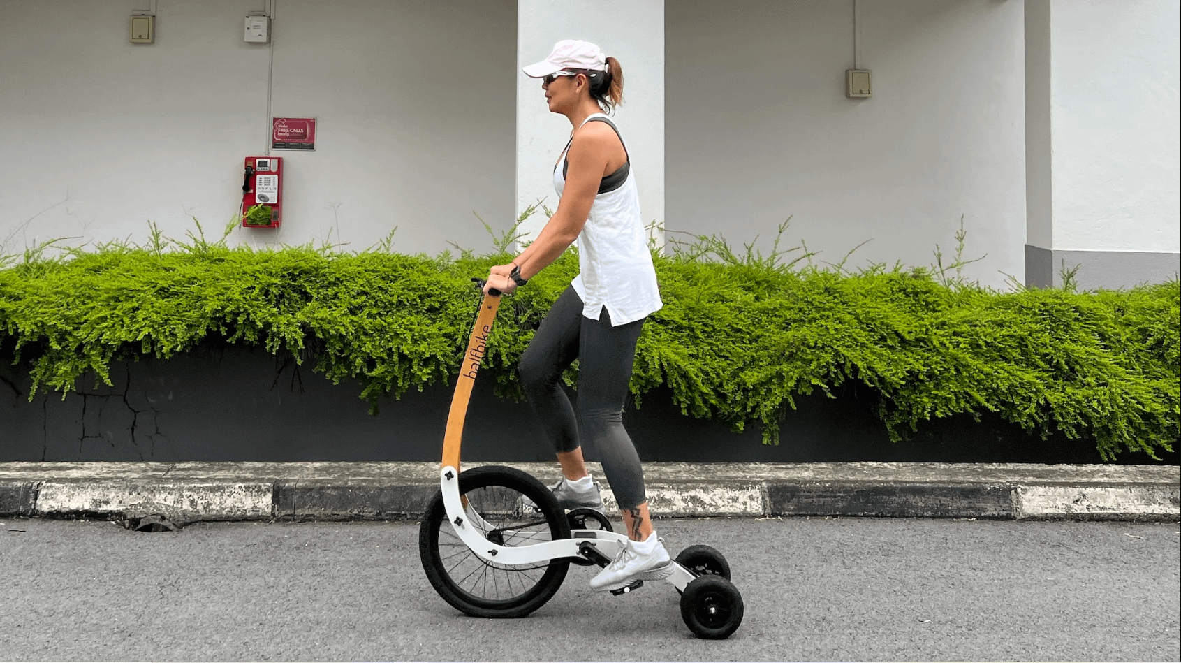 Halfbike - Three-wheeled stand up bicycle designed to combine cycling ...