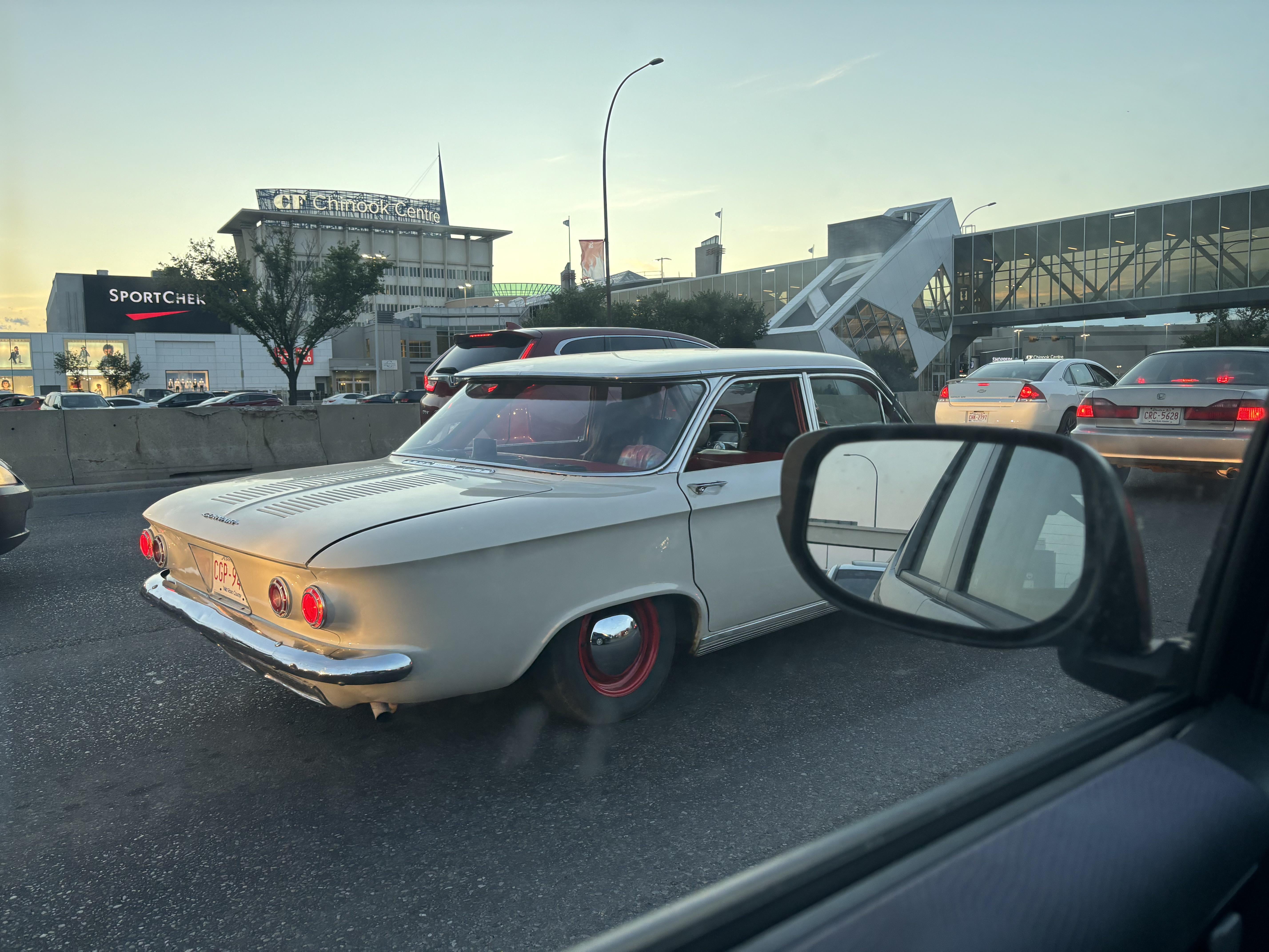 [Chevrolet Corvair] Rear engined air cooled. Spotted in Calgary, Canada ...