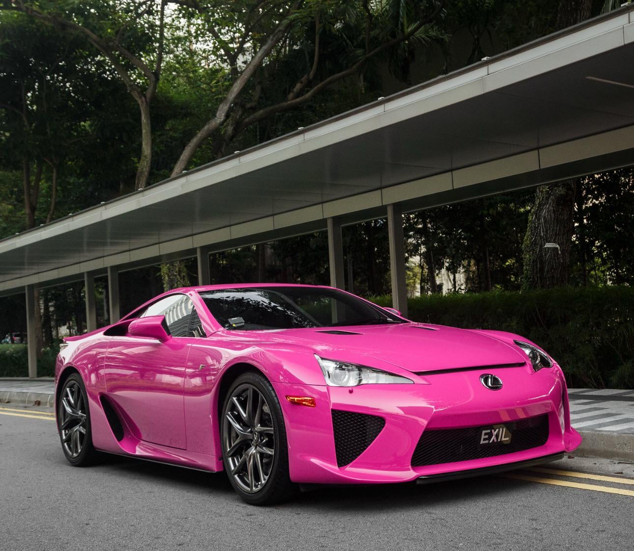 A Lexus LFA finished in “Passionate Pink”. This color was a factory ...