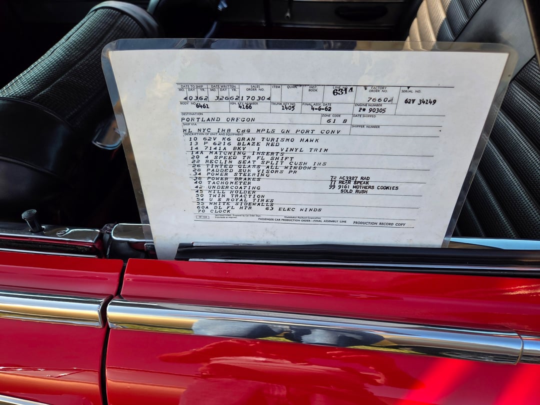 1962 Studebaker Hawk GT - Lindsey's Choice Award - VAREPS 1st Annual ...