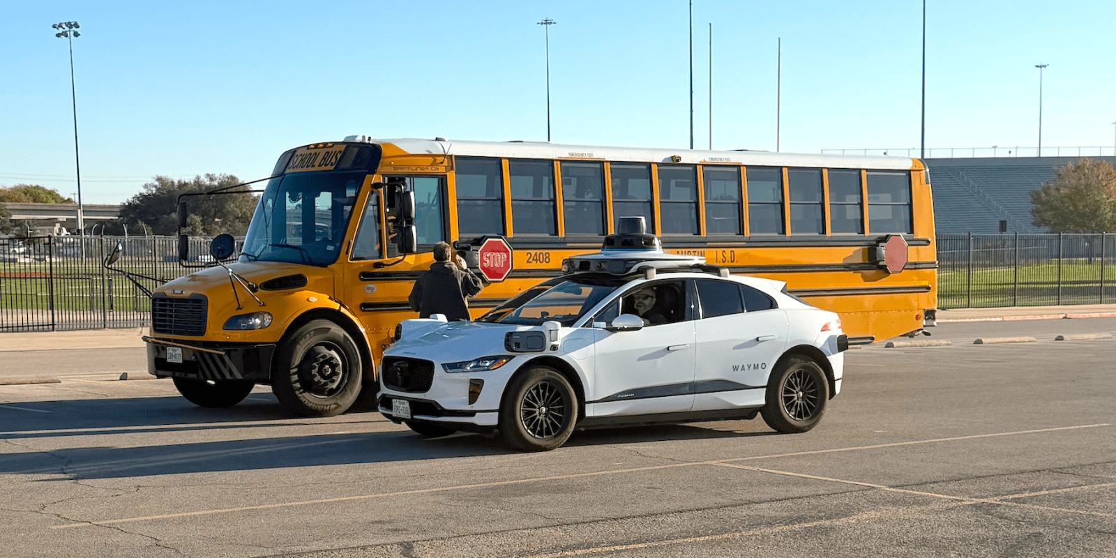 Waymo illegally passes school bus as founder trashes Tesla FSD - EVSHIFT