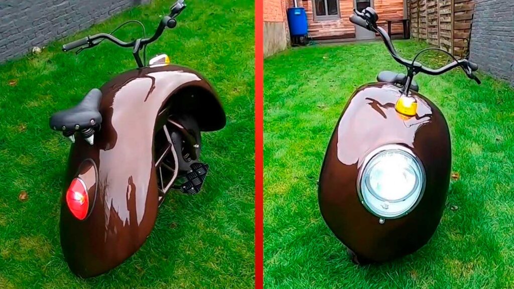 Man builds electric motorcycle that looks like a Volkswagen Beetle ...