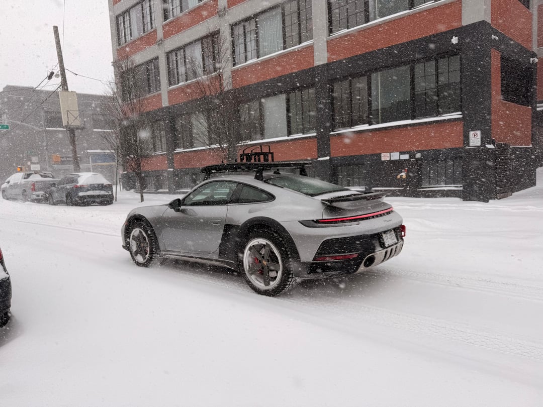 Saw this [Porsche 911 Dakar] driving through the snow as intended - EVSHIFT