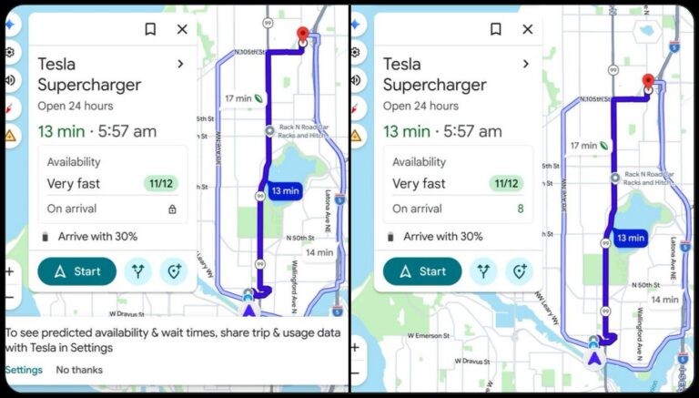 Tesla Adds Forecasted Supercharger Stall Availability to Google Maps ...